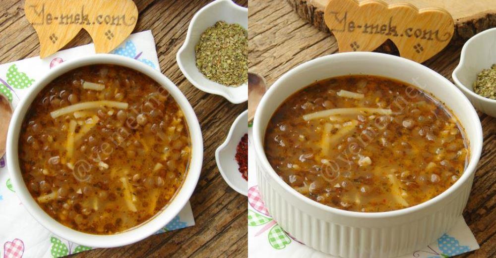 Erişteli Yeşil Mercimek Çorbası Tarifi, Nasıl Yapılır? (Resimli ...