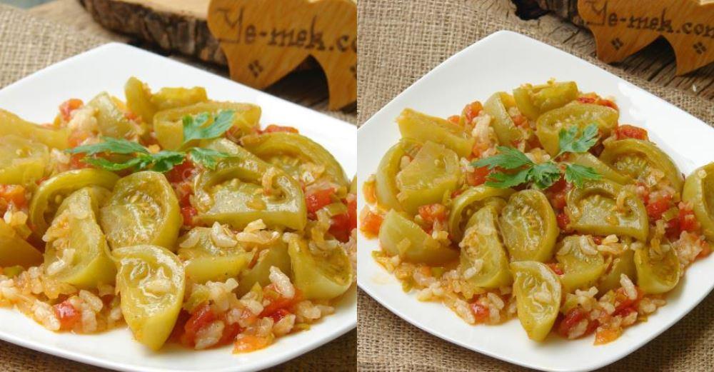 Pirinçli Yeşil Domates Yemeği Tarifi, Nasıl Yapılır? (Resimli) | Yemek ...