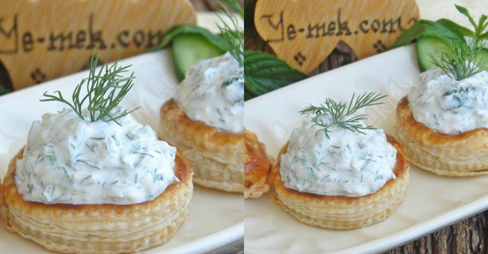 Yogurt Sauce Filled Volovants Recipe | YemekNet